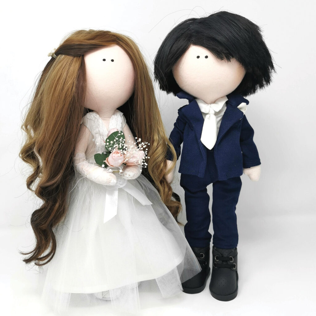 Bride & Groom – Handmade Collectible Dolls – Yelena Kosikh